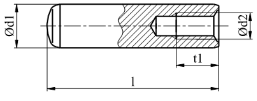 Kołek walcowy hartowany z gwintem wewnętrznym DIN 7979D BP - Śruby24